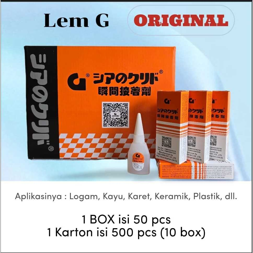 Jual Lem G KOREA Super Original BARCODE / Lem Korea G W-20 Asli (50 pcs ...