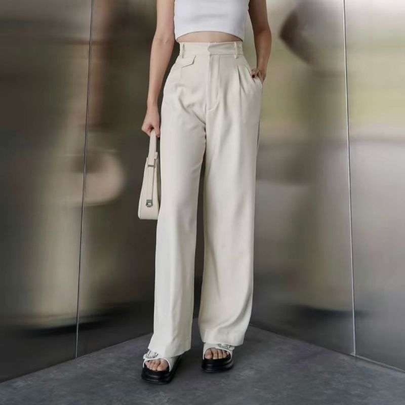 Jual ORO PANTS BY YEONA IVORY XL | Shopee Indonesia
