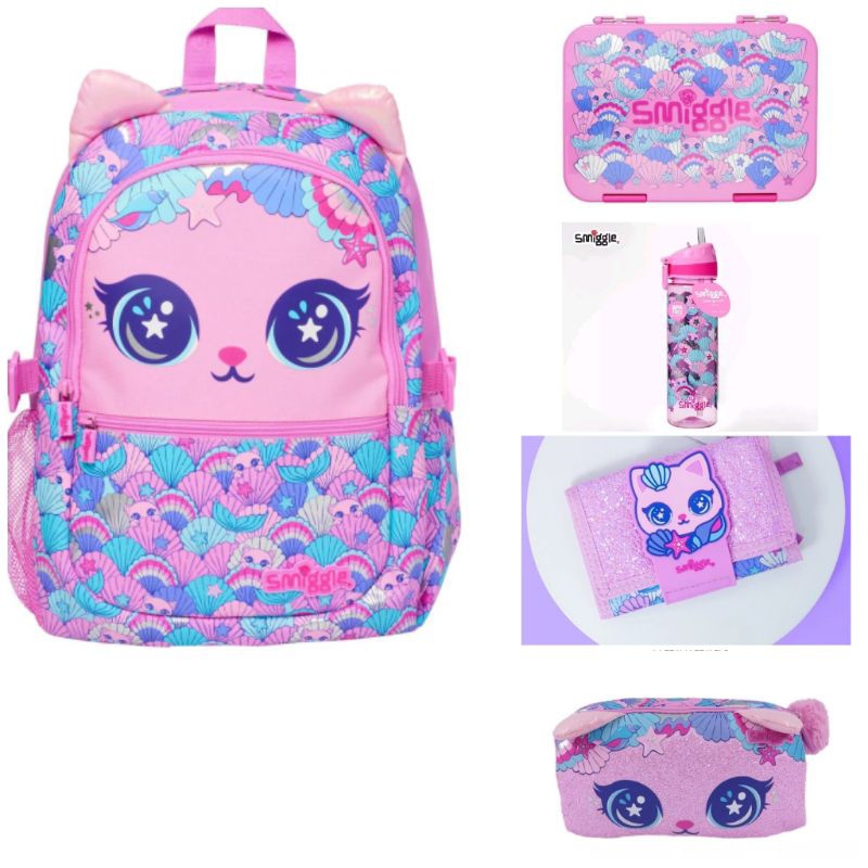 Jual SMIGGLE SET BACKPACK TAS SMIGGLE LARGE PURMAID | Shopee Indonesia