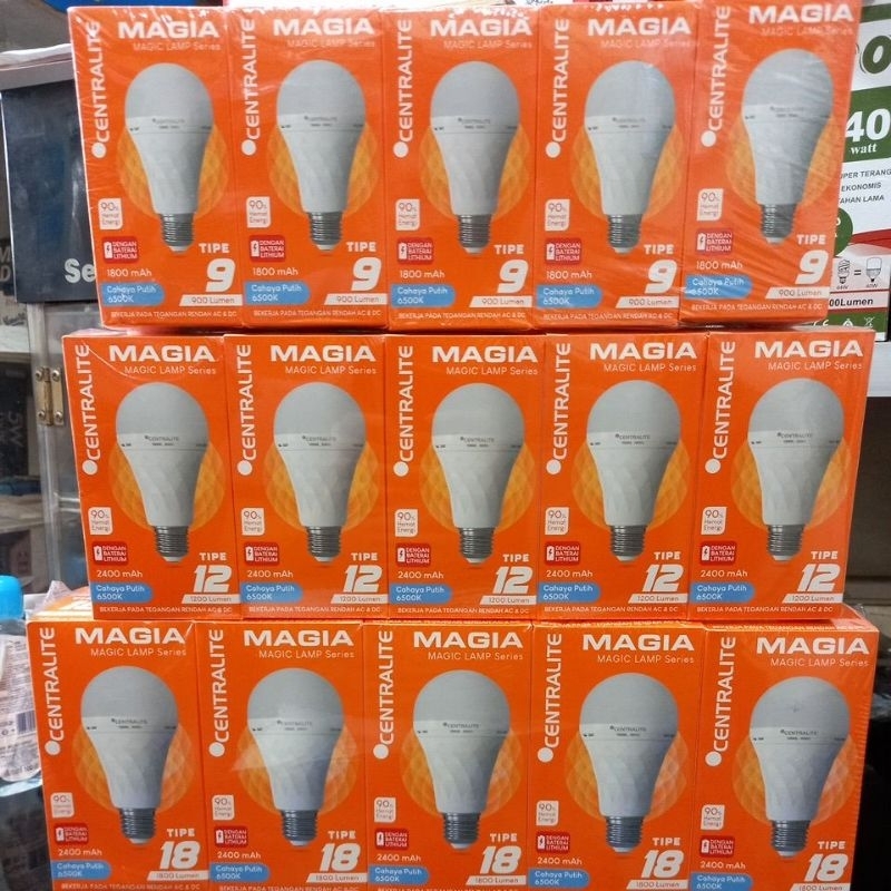 Jual lampu cas led otomatis isi ulang ac dc centralite magia magic ...