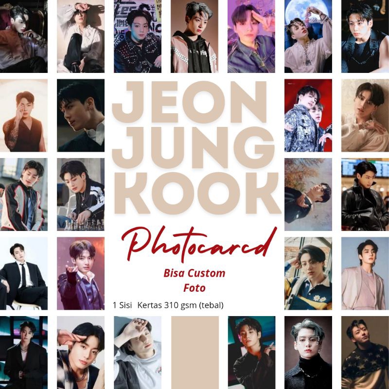Jual (25 pcs) Photocard Jeon Jungkook Bisa Custom Foto Sesuai Selera ...