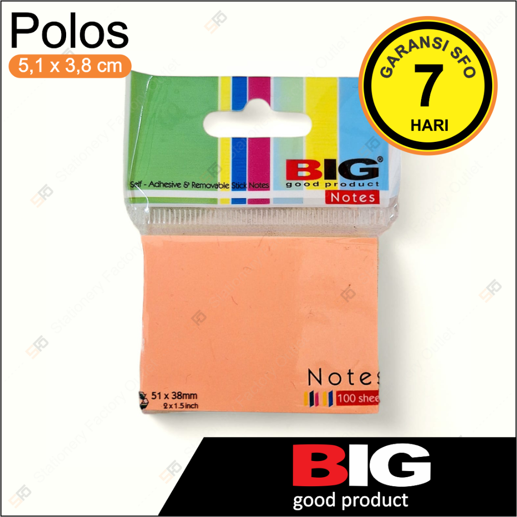 Jual Sticky Notes Big 51mm x 38mm Polos | Shopee Indonesia