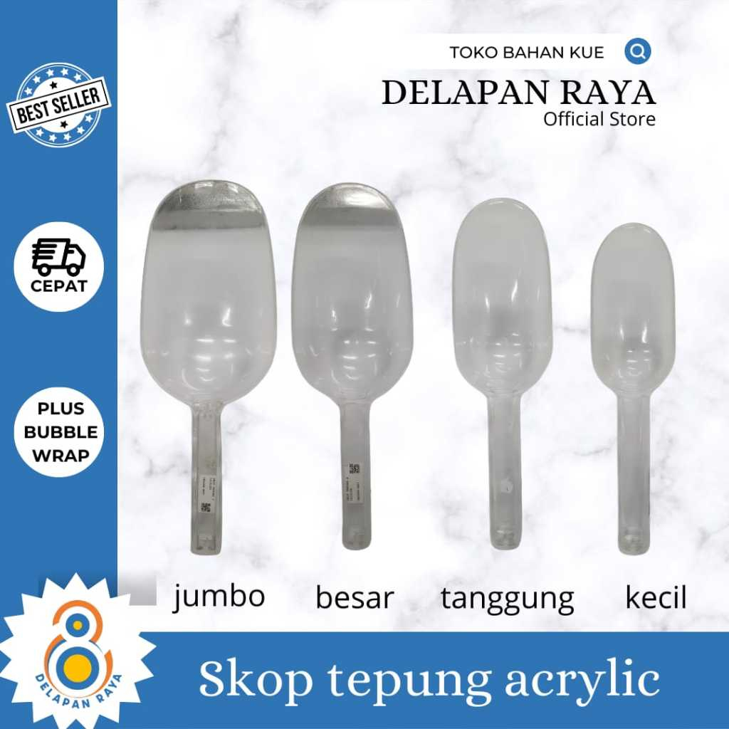 Jual SKOP TEPUNG ES BATU KOPI SERBAGUNA BAHAN ACRYLIC TRANSPARAN -8Raya ...