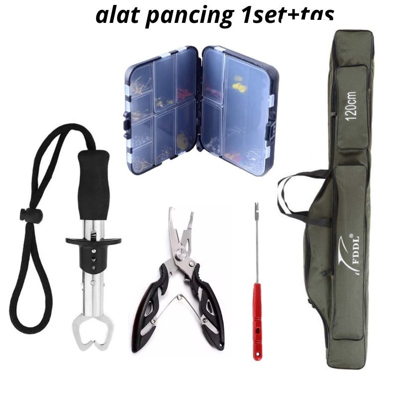 Jual 1Set Tas Peralatan memancing mata kail pancing tang pacing kotak ...