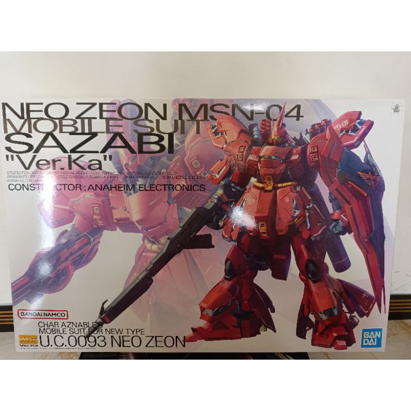 Jual Gundam MG 1/100 Neo Zeon MSN-04 Gundam Sazabi Ver KA Bandai | Shopee Indonesia