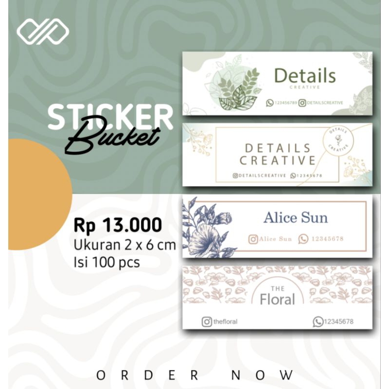 Jual STIKER BUKET ISI 100 PCS | STICKER BUCKET MURAH ISI 100 PCS ...