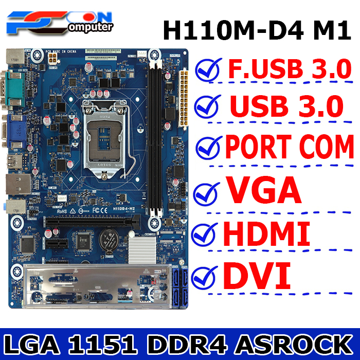 Jual Mobo Motherboard SOCKET 1151 DDR4 ASROCK M-ATX | Shopee Indonesia