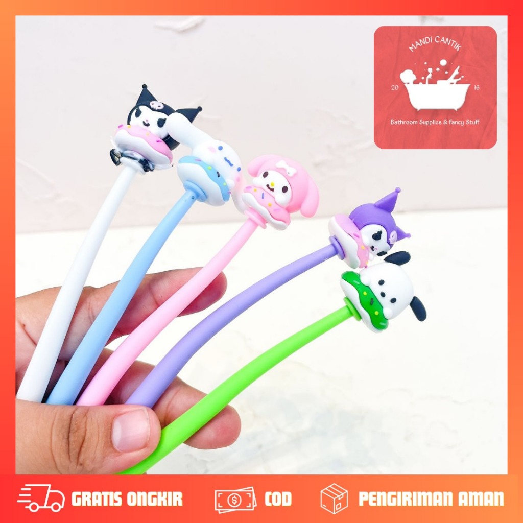 Jual Pulpen Elastis Goyang SANRIO DONAT LUCU Dengan Boneka Kartun Lucu ...