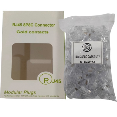 Jual Konektor RJ45 UTP Cat5 Spectra isi 100 Pcs - Connector RJ45 UTP ...