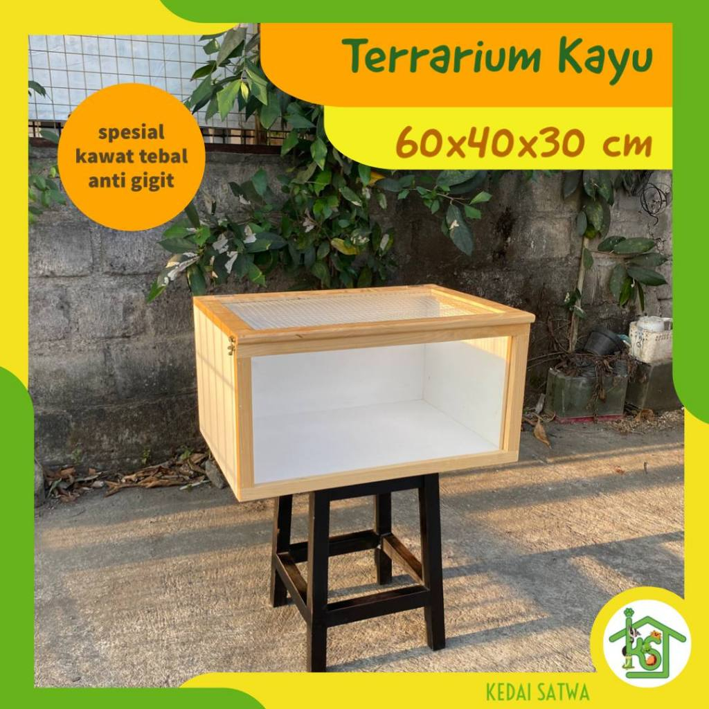 Jual Terrarium Kayu Hamster Kawat Tebal 60x40x30 cm KEDAI SATWA ...