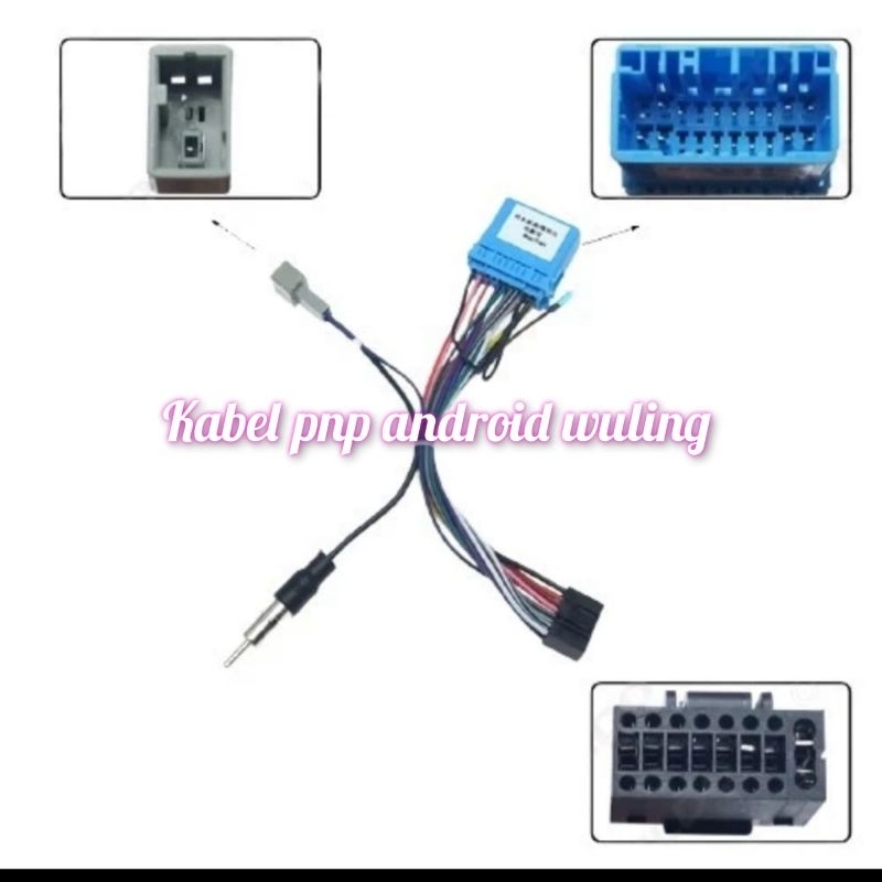 Jual kabel socket/soket head unit android plug & play mobil wuling ...