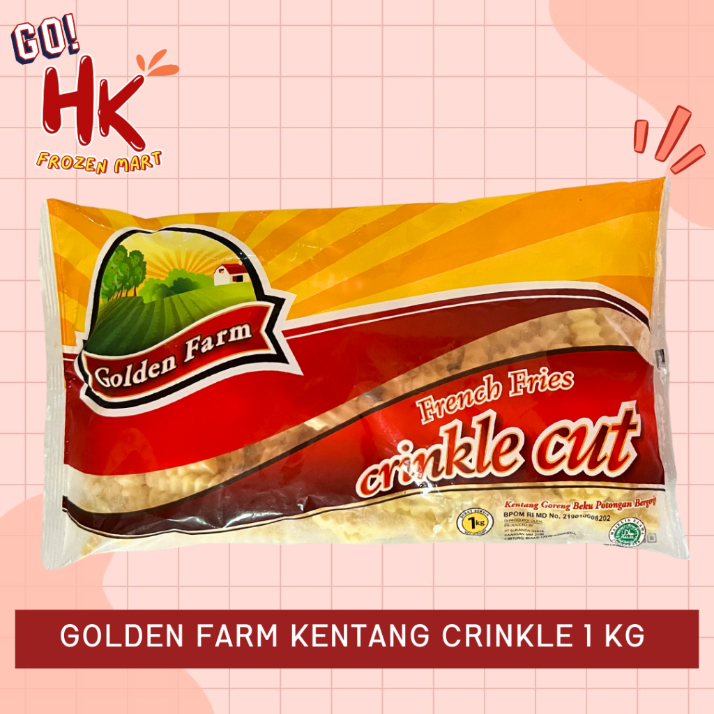 Jual Golden Farm Kentang Crinkle 1KG | french fries premium goreng beku ...