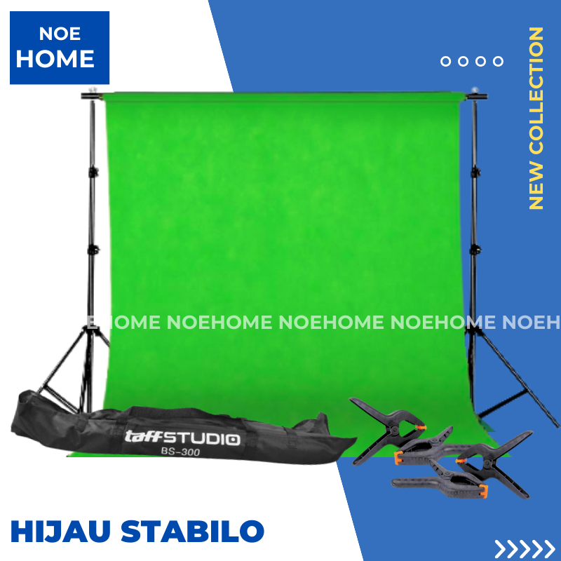 Jual Stand Background Green Screen Tiang Backdrop Foto Studio Paket ...