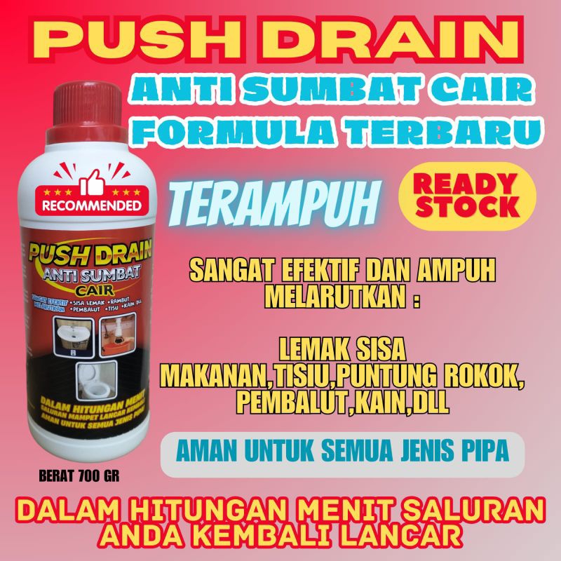 Jual PUSH DRAIN (ANTI SUMBAT CAIR) 700 Gr | Shopee Indonesia