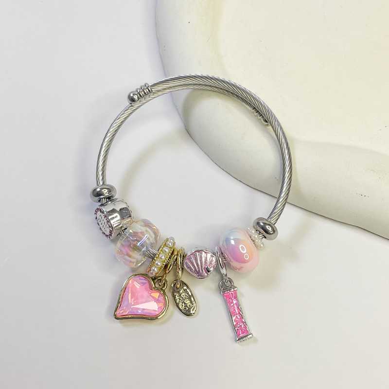 Jual Premium Gelang Pandora Charms Bracelet Serut Titanium Asli Wanita ...