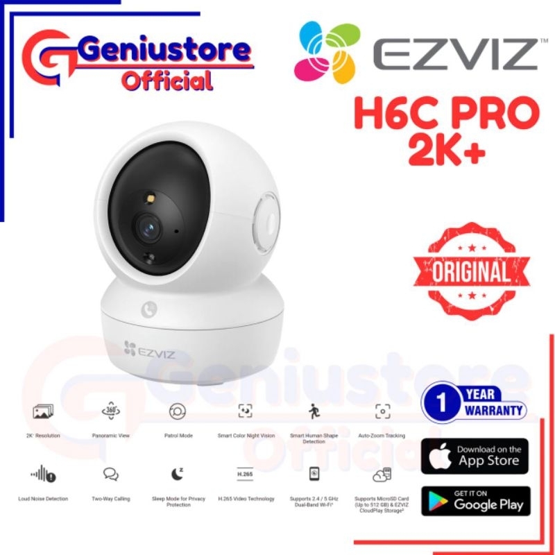 Jual EZVIZ H6C PRO 2K+ 4MP Smart Home IP Camera WIFI CCTV Indoor PAN & TILT | Shopee Indonesia