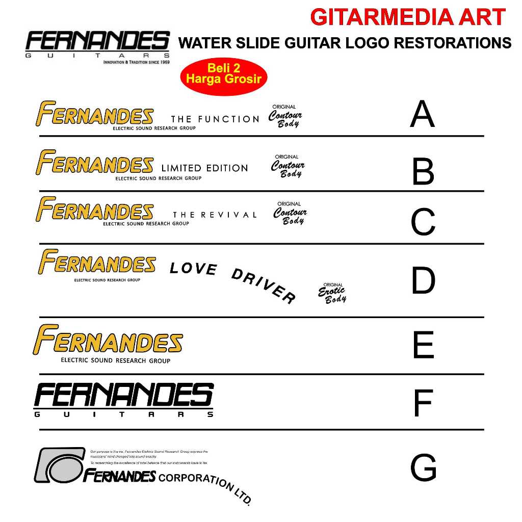 Jual logo gitar fernandes logo fernandez limited edition the fucntion ...