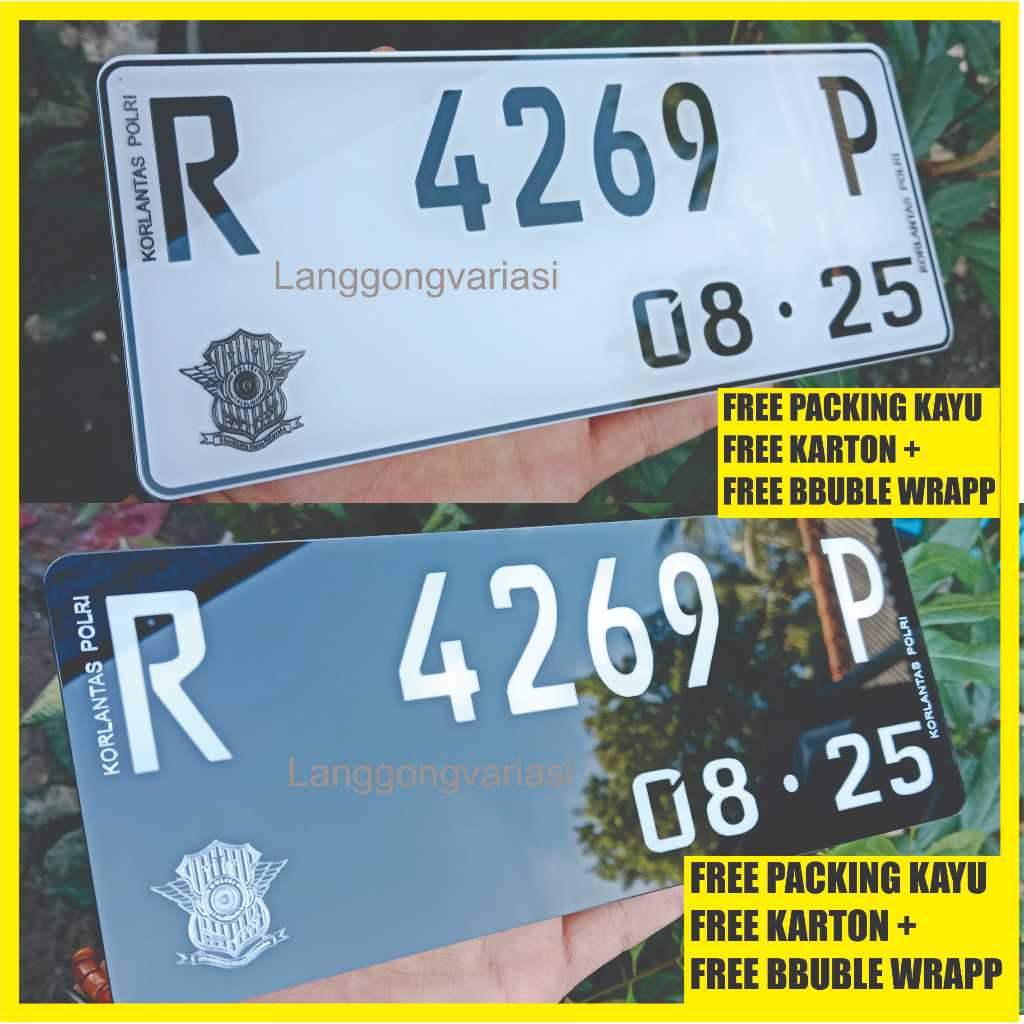 Jual Variasi Custom Plat Nomor Motor Akrilik Mewah Model Tidak Timbul ...