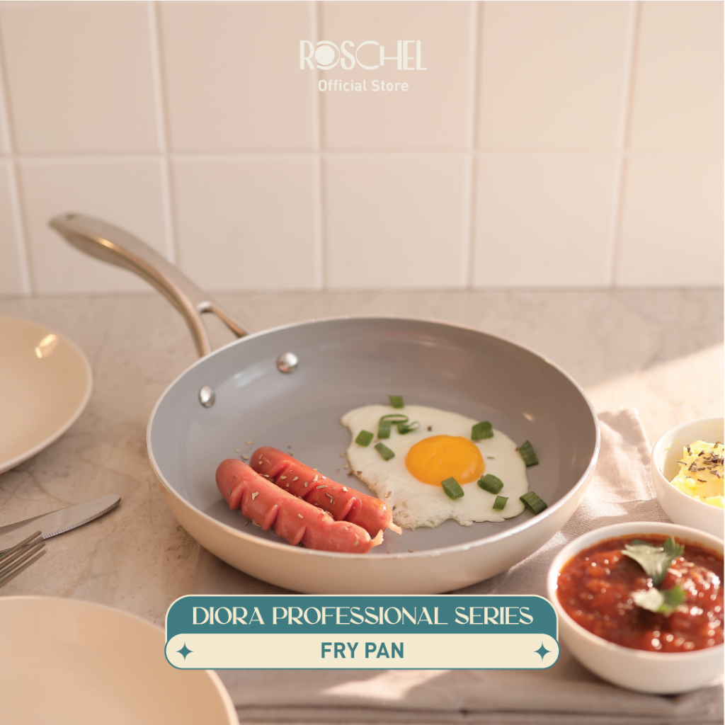Jual Roschel Diora Professional Fry Pan 20 cm , 22 cm , 24 cm Ceramic ...