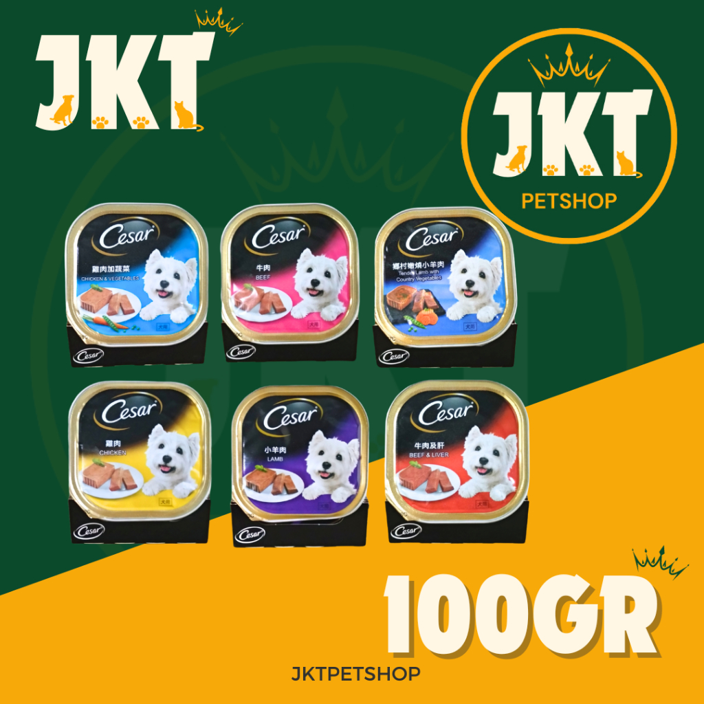 Jual CESAR Wet Dog Food All Varian 100 Gram Makanan Anjing | Shopee ...