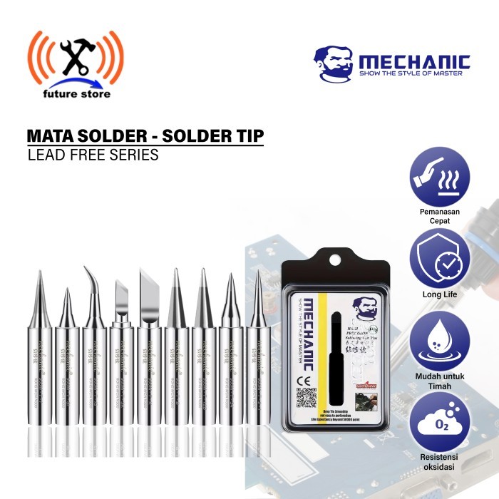 Jual Mechanic Leadfree Series Lurus/Bengkok/Pisau Mata solder Station Solder Tip Ujung Solder ...