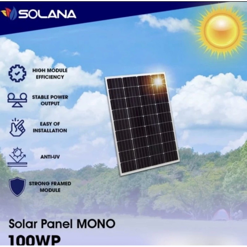 Jual Solana Solar Panel Mono 100 WP | PV Modül Solar Cell 100 WP Mono ...