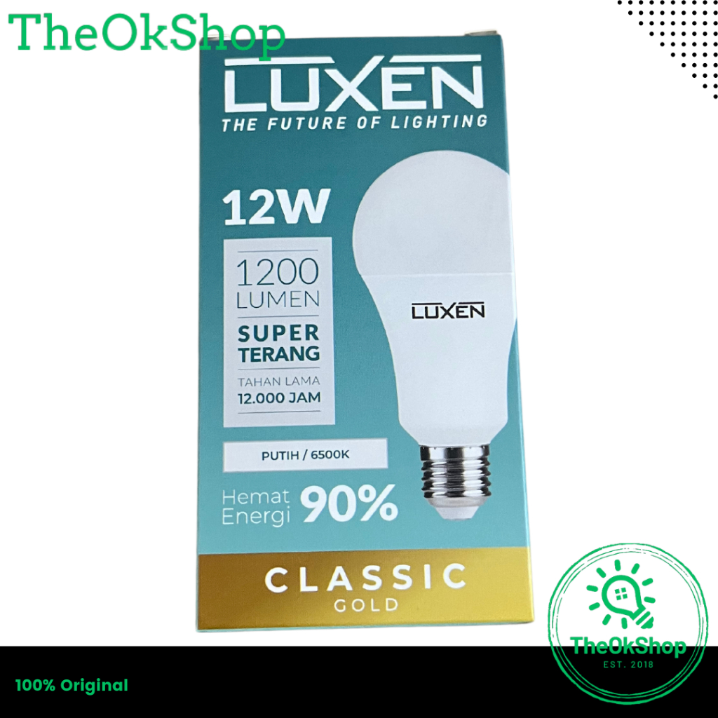 Jual Luxen Led Bulb 12w Lampu Putih/Kuning 12 Watt Classic | Shopee ...