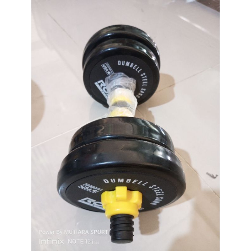 Jual BARBEL DUMBBELL ROX ORIGINAL 5KG ADJUSTABLE DAN HEXAGONAL BARBEL ...