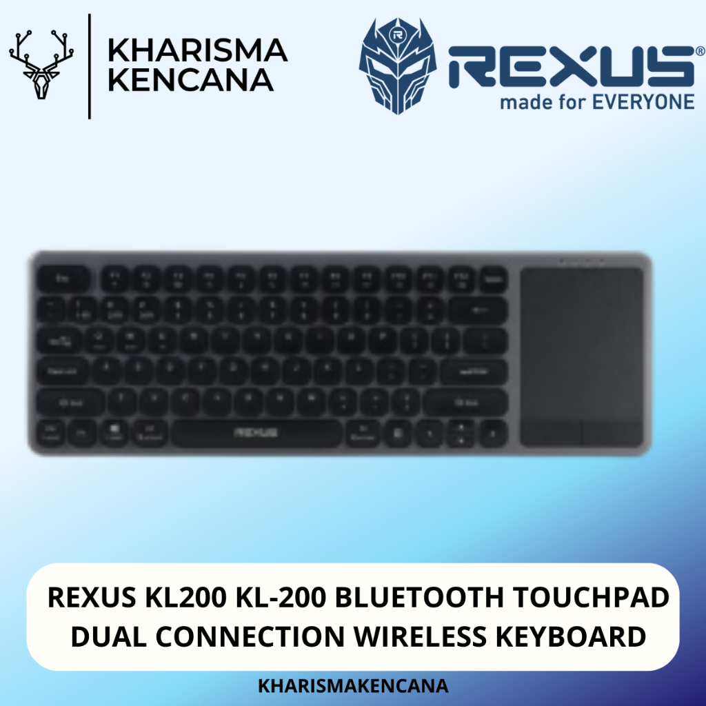 Jual REXUS KL200 KL-200 BLUETOOTH TOUCHPAD DUAL CONNECTION WIRELESS KEYBOARD | Shopee Indonesia
