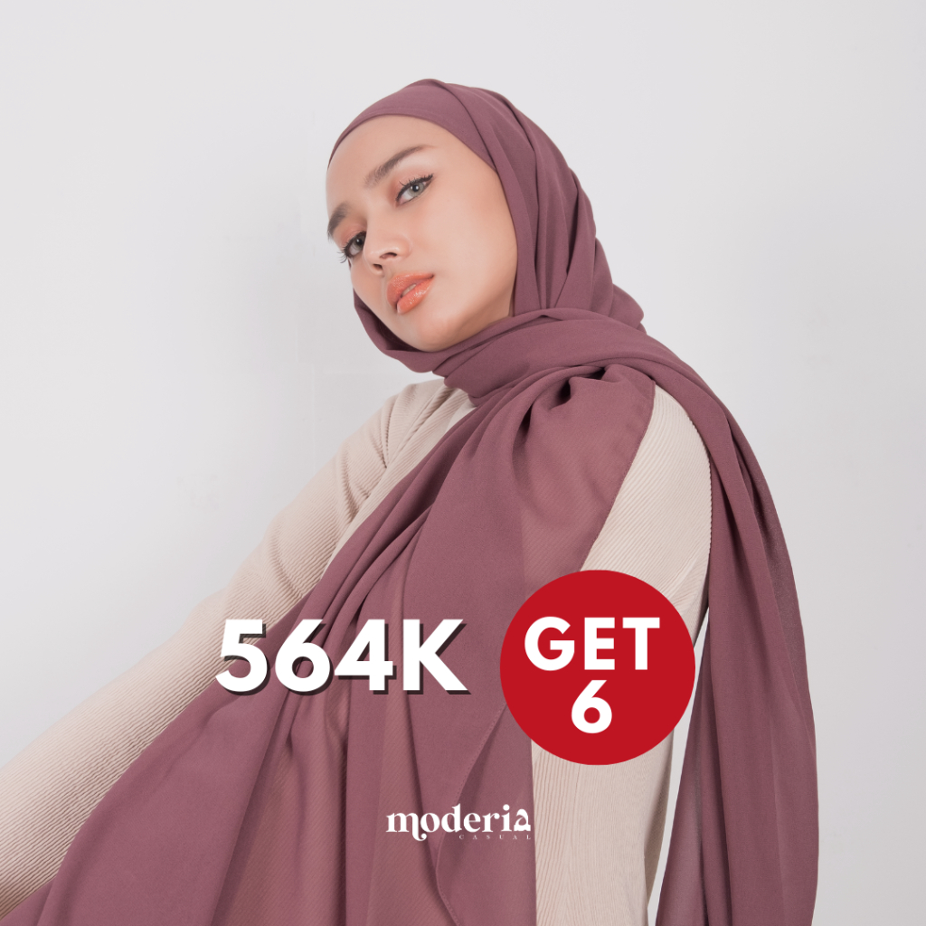 Jual Moderia Pashmina Inner 2 in 1 / Pashmina Instan Premium / Pashmina ...