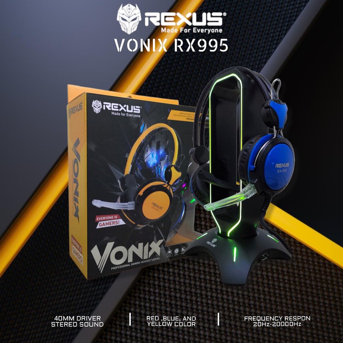 Jual Rexus Headset Gaming Vonix RX995 Headphone Head Set EarPhone - RX ...