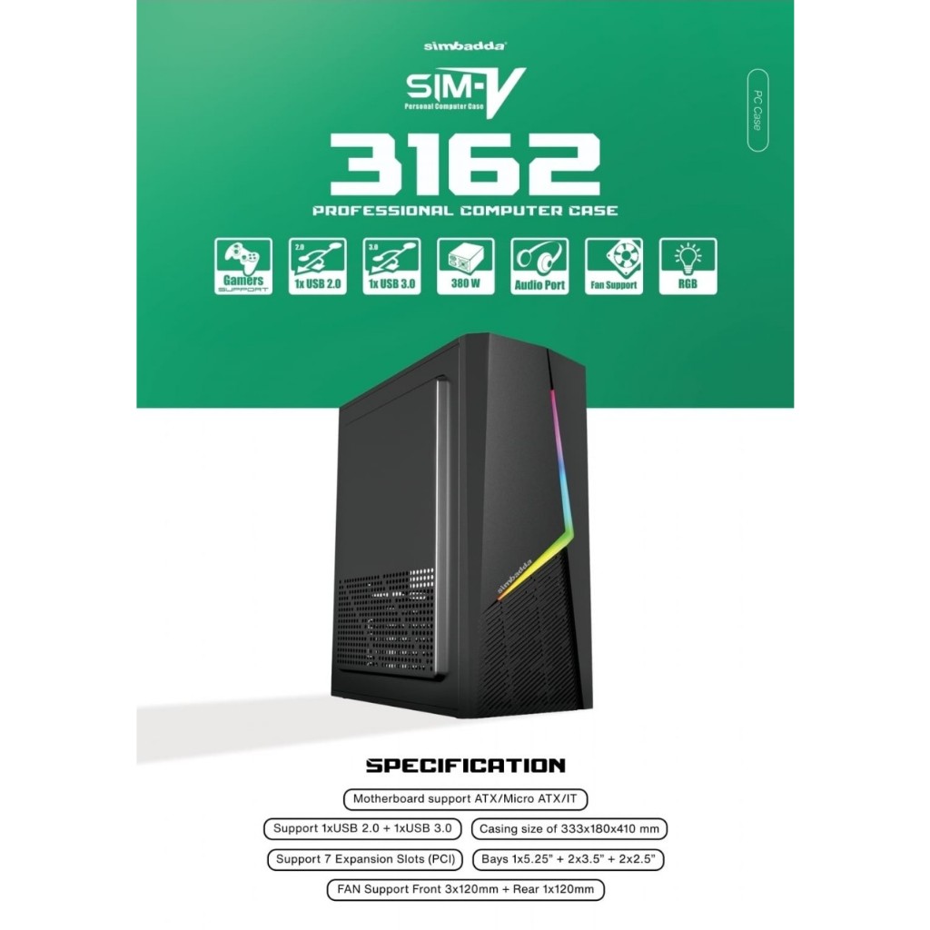 Jual Casing Simbadda Sim V 3162 / V3162 Casing PC + Psu | Shopee Indonesia
