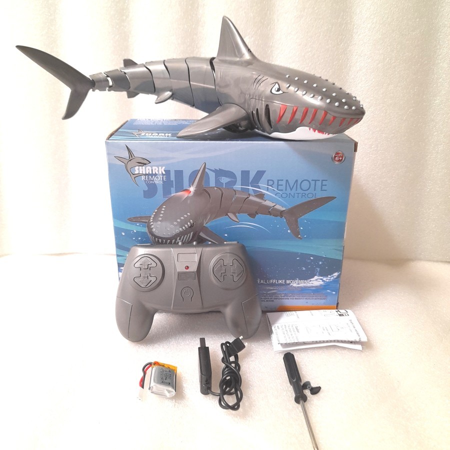Jual Mainan Anak Rc Ikan Hiu Robot Mainan Remote Control Shark 2.4Ghz ...