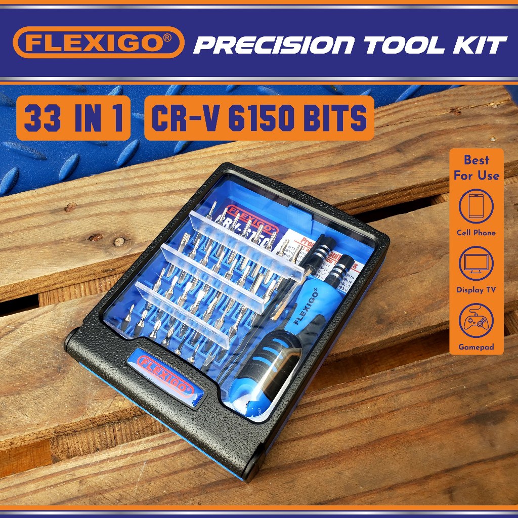 Jual Obeng Presisi set Screwdriver 33 pcs Chrome Vanadium spec 6150 ...