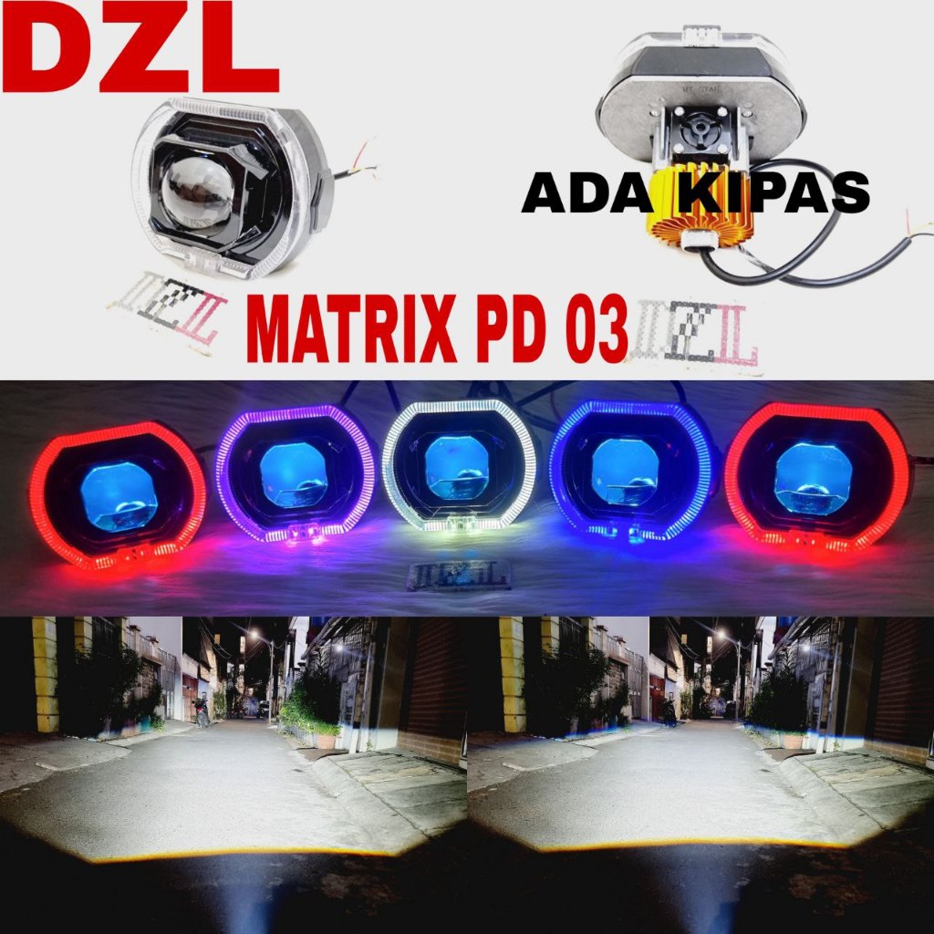 Jual lampu utama matrix x1 pd 03 menggunakan shroud 4.5 inch jauh dekat ...