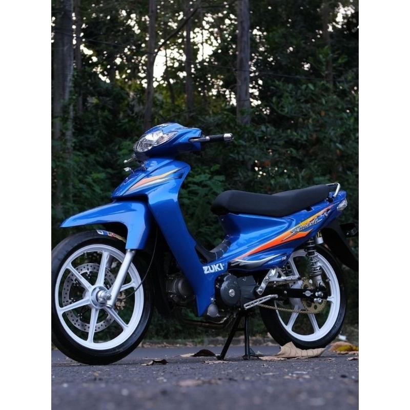Jual Striping Lis sticker standar ORI Suzuki smash 2003 2004 biru ...