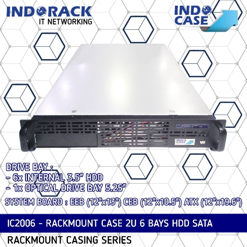 Jual IC2006 Rackmount Case 2U 6 Bay HDD SATA Casing Server | Shopee ...