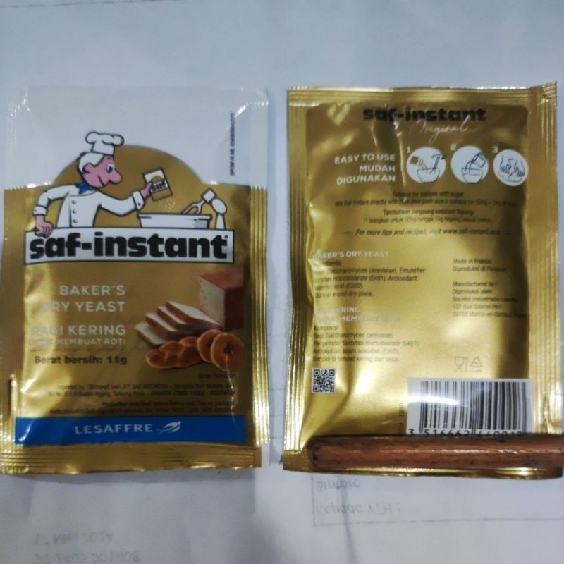 Jual Saft Instant saf instant Yeast Ragi Roti 11gr kemasan baru ...