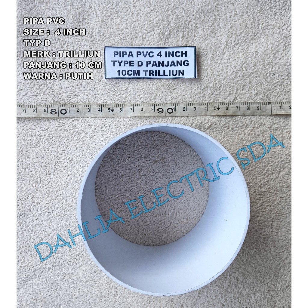 Jual PIPA PVC 4 INCH TYPE D PANJANG 10 CM | Shopee Indonesia