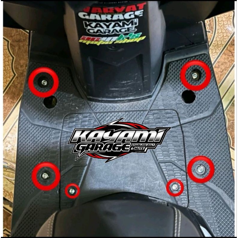 Jual Fullset baut stainless Dek injekan kaki Beat deluxe | Shopee Indonesia