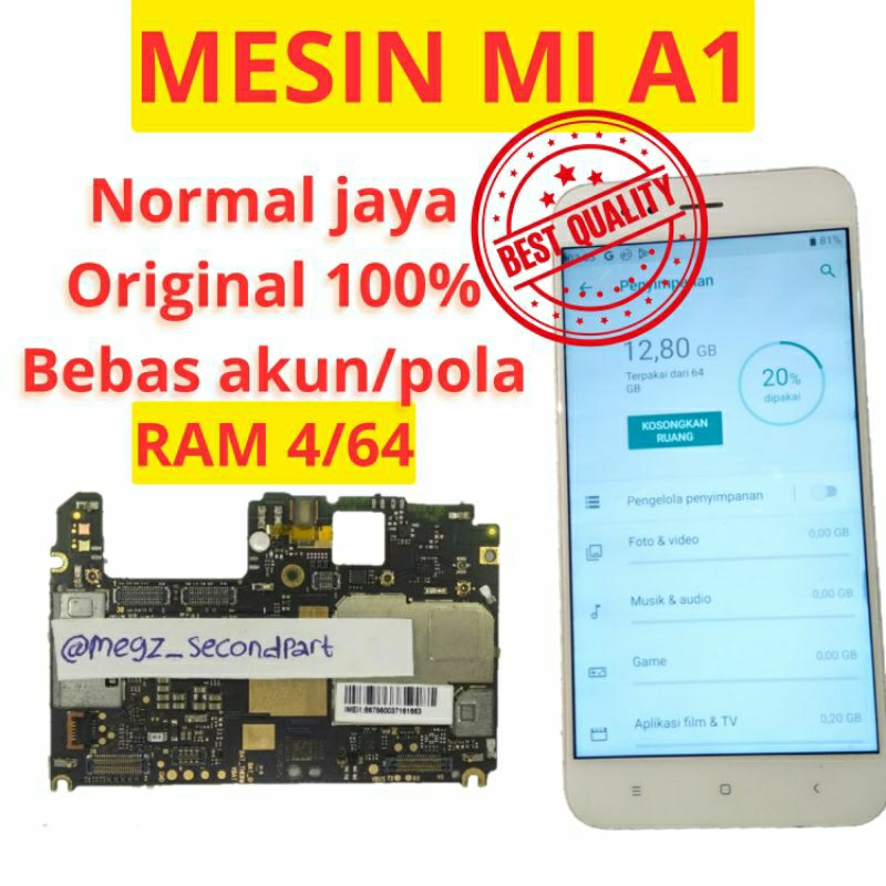Jual Mesin Mi A1 Xiaomi MIA1 Original Cabutan Hidup 4/64GB Tissot MDG2 ...