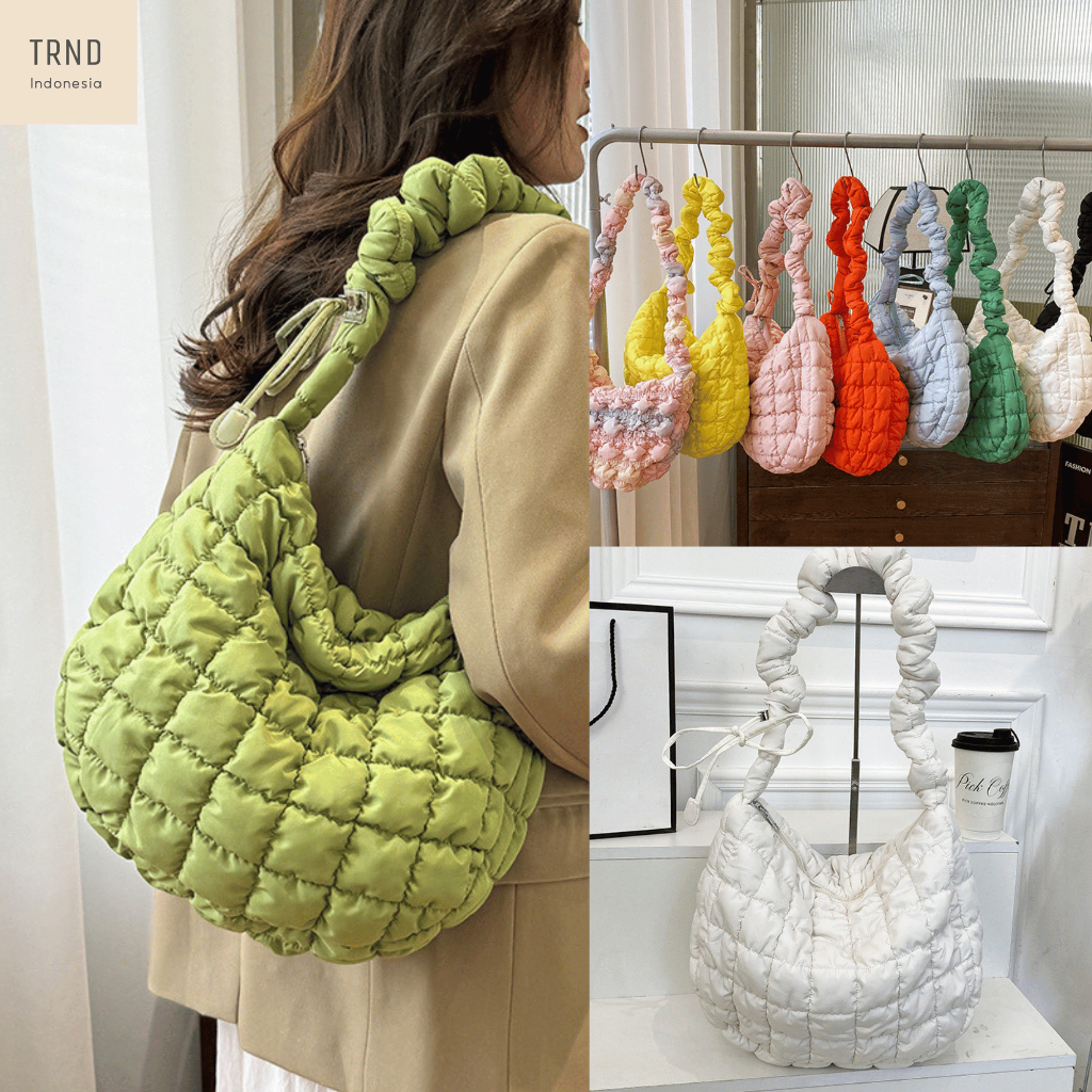 Jual Tas Selempang Wanita Puffy Sling Bag Tas Serut Korea Kekinian Tas ...