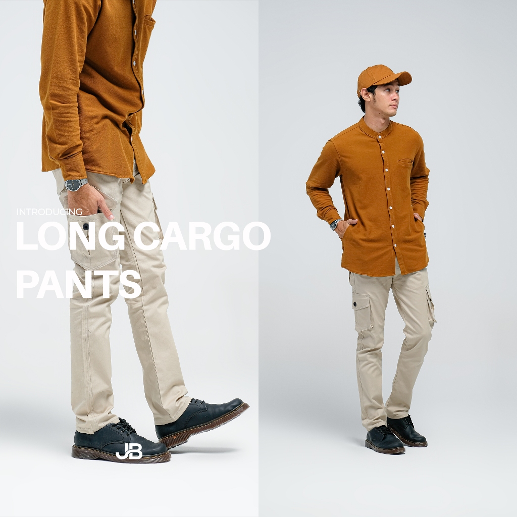 Jual JB - Long Cargo Cream - Celana Cargo Panjang Pria | Shopee Indonesia