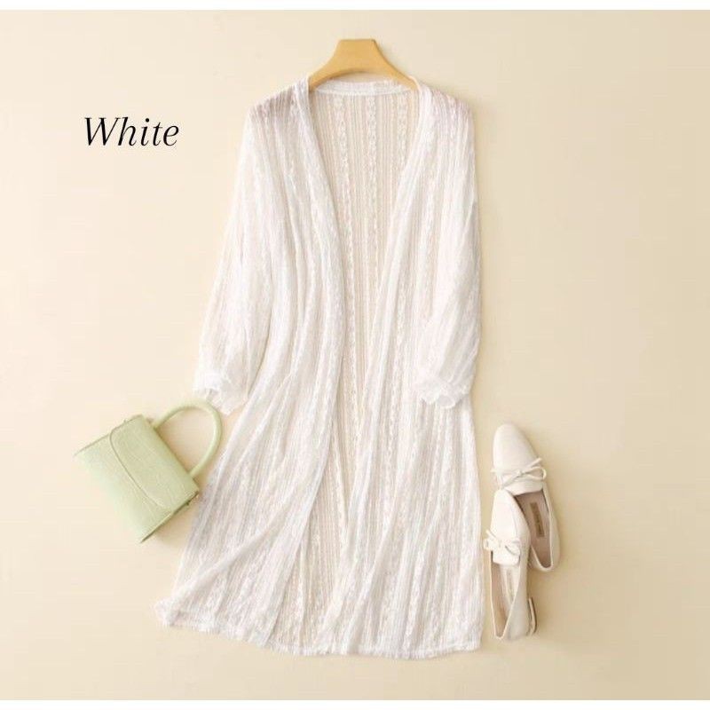 Jual Long Outer Cardigan Burkat Premium Outer Wanita Burkat Kondagan ...