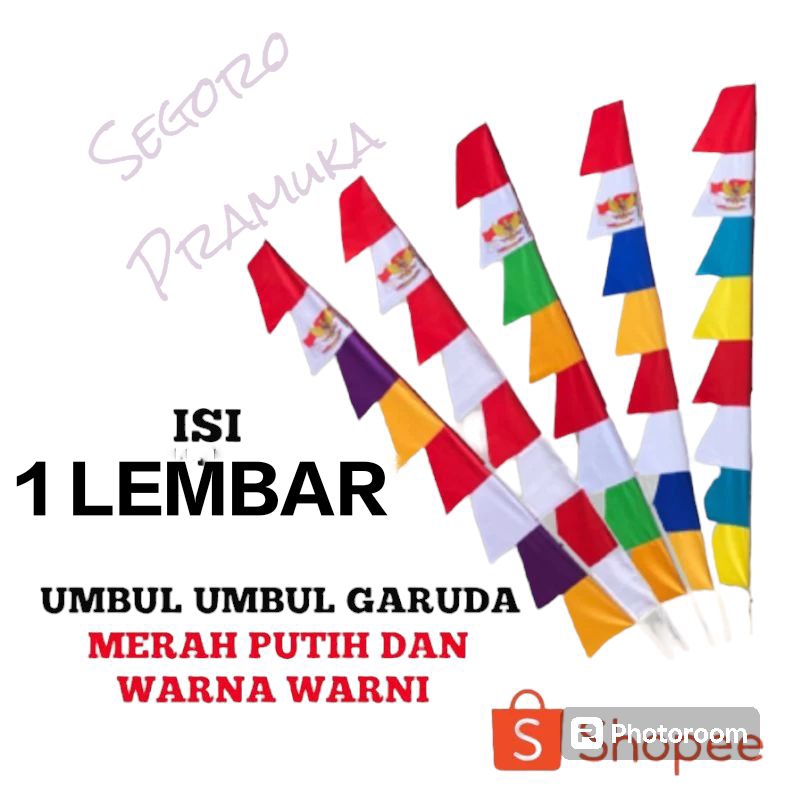 Jual Bendera UMBUL UMBUL 8 Garuda MERAH PUTIH & WARNA WARNI Termurah | Shopee Indonesia