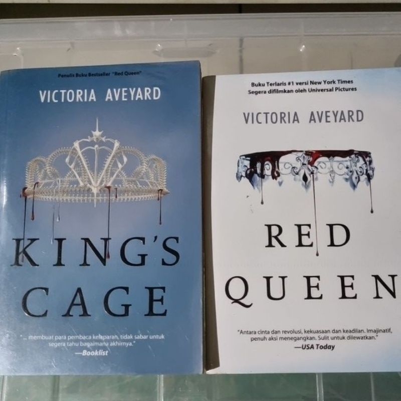 Jual Red Queen dan King's Cage by Victoria Aveyard (Booked) | Shopee ...