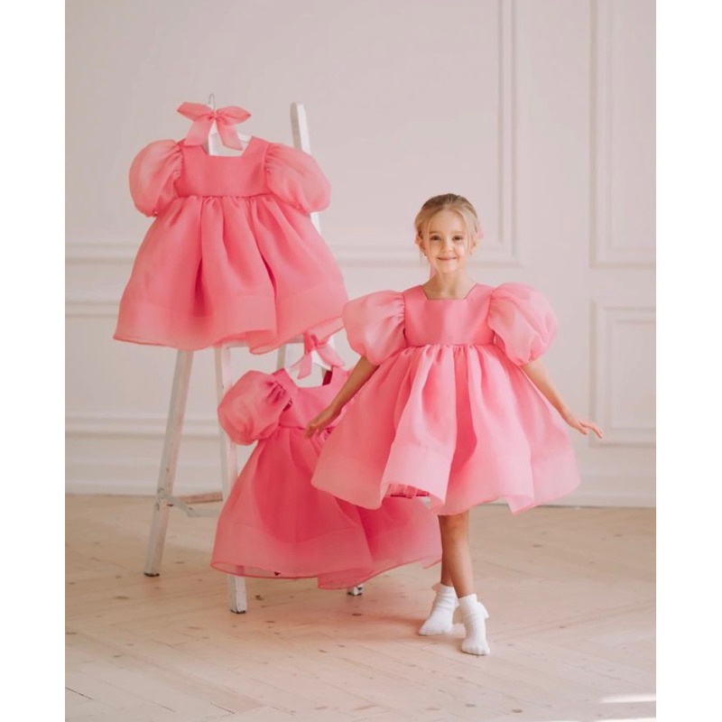 Jual gaun anak gaun organza anak pakaian anak perempuan dress anak ...