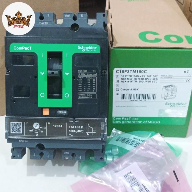 Jual MCCB / BREAKER SCHNEIDER NSX160F 3p 160A 3phase LV430630 36ka TM160D C16F3TM160 | Shopee ...