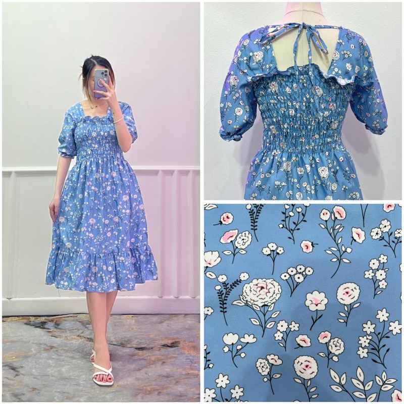 Jual RD FASHION - SMOCKED DRESS / Gaun musim panas kasual baru Lengan ...