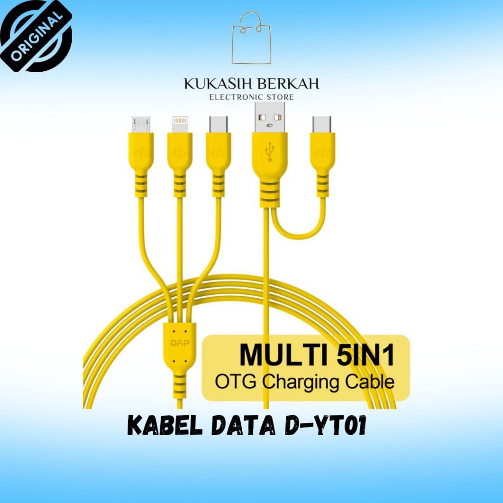 Jual Kabel Data Multi Fungsi 5 in 1 Fast Charging 3 A | 2 Input Micro ...